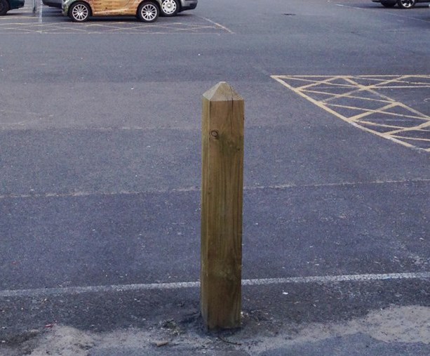 Jakure® treated timber bollards - square/machine rounded | Jacksons Fencing | ESI External Works