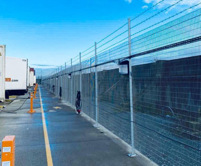 Perimeter intrusion detection system - Tilbury Port | Jacksons Fencing ...
