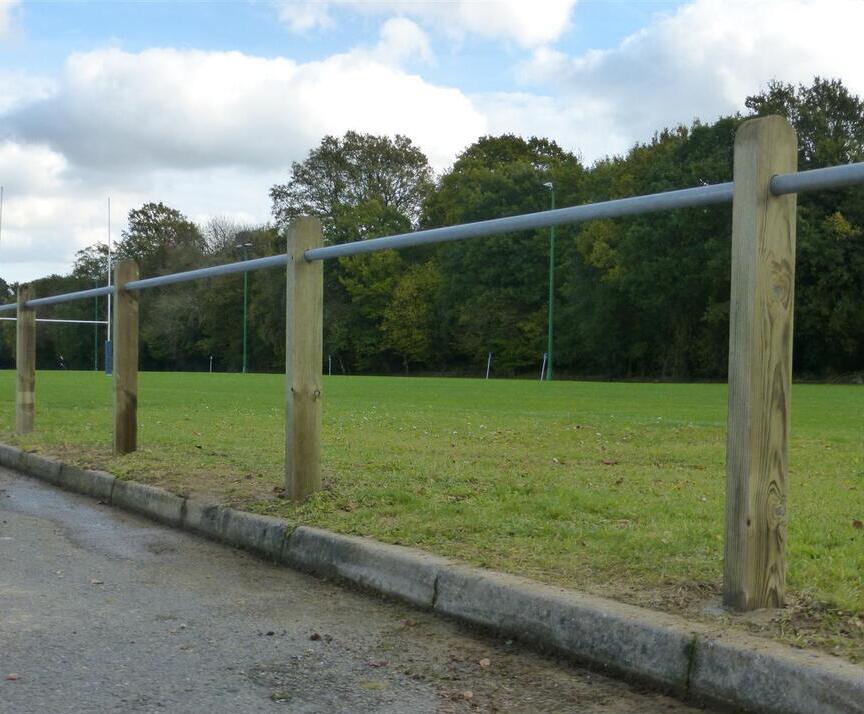 Silver Rail Fencing - timber post with steel railing | Jacksons Fencing ...