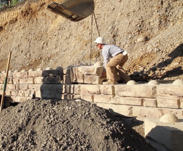 Redi-Rock™ modular retaining wall system | Marshalls CPM | ESI External ...