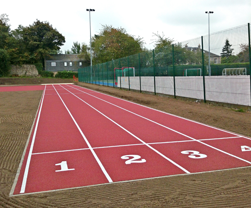 Synthetic athletics track installation | Hunter Construction (Aberdeen ...