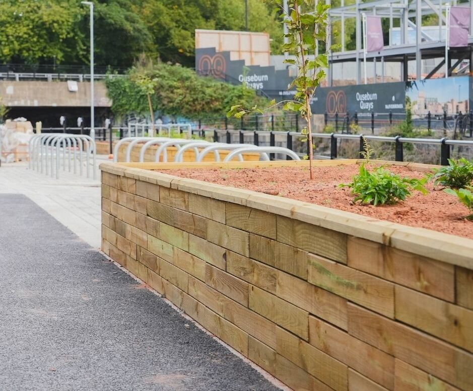 Modular timber street furniture - Lower Steenbergs Yard | WoodBlocX ...