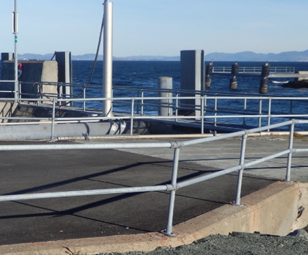 Long-lasting galvanised railings in marine environment | Kee Safety ...