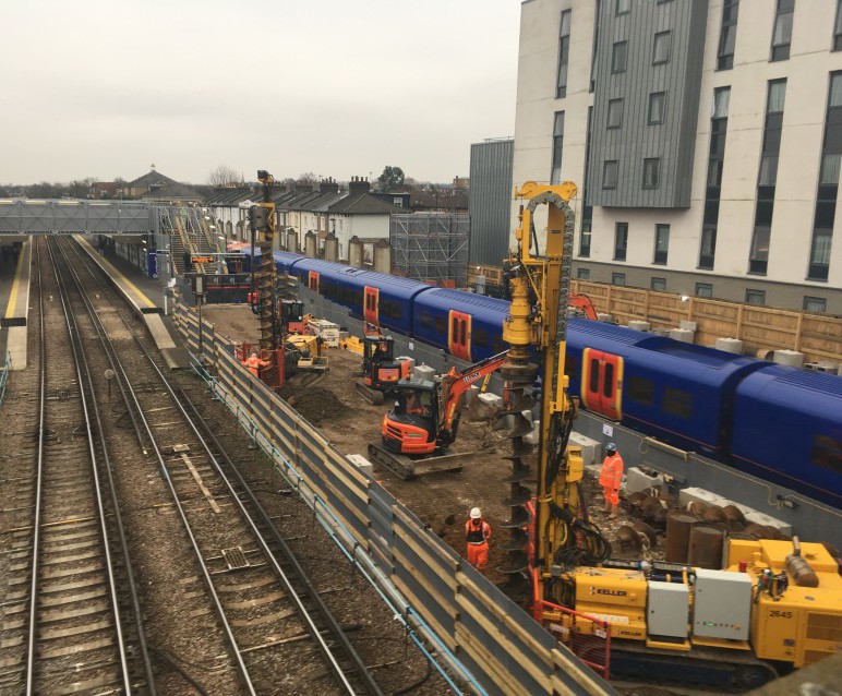 CFA piling for new flats and offices above rail station | Keller UK ...