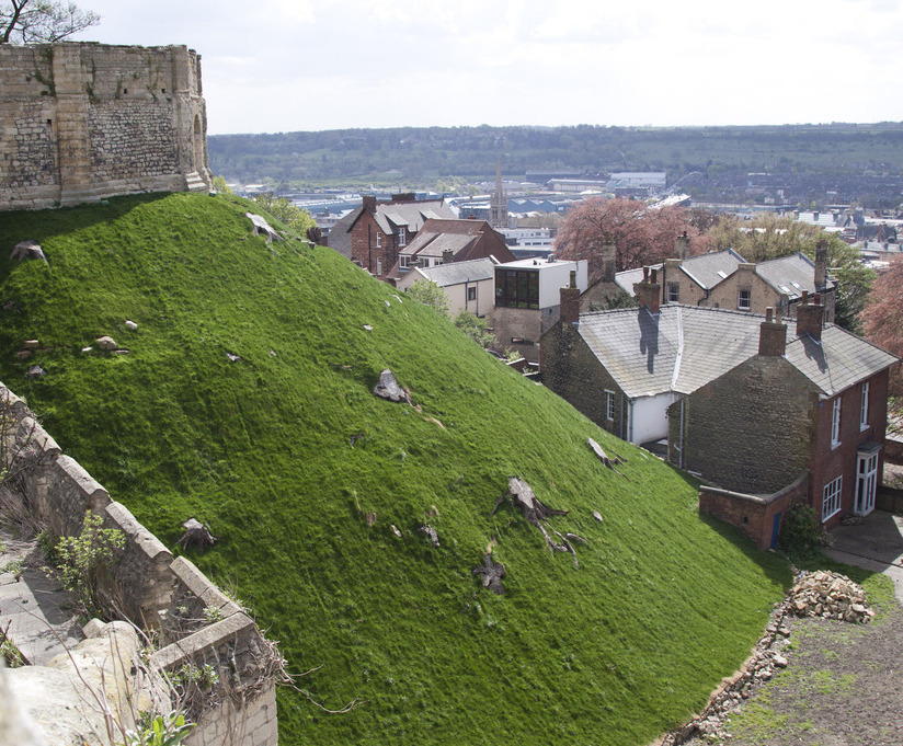 Steep slope turfing and stabilisation, Lincoln Castle | Lindum Turf ...