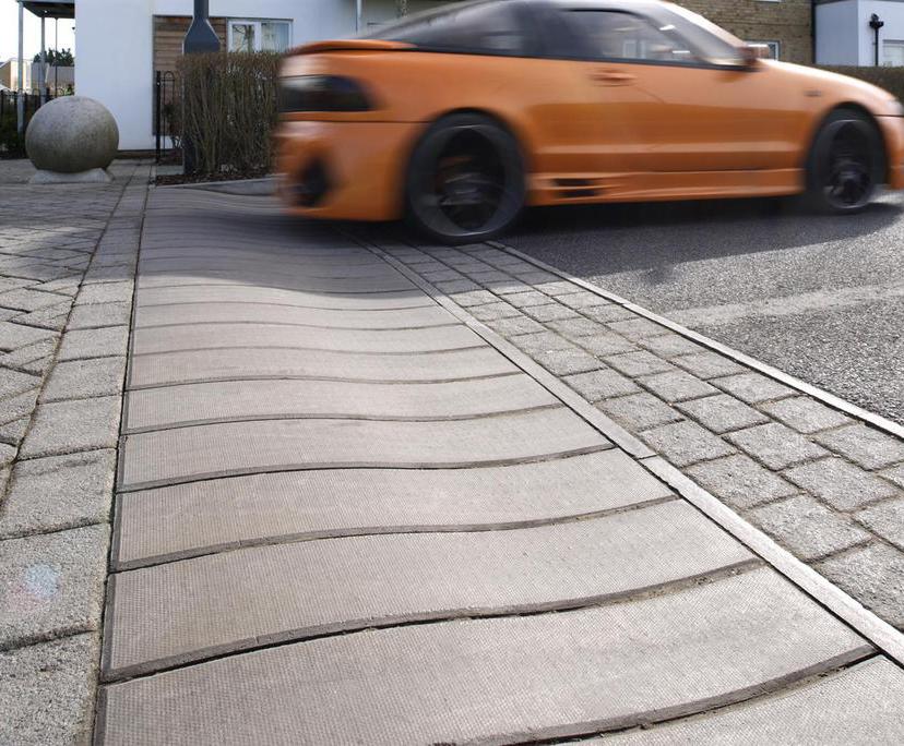 S-ramp reinforced concrete road hump | Marshalls | ESI External Works