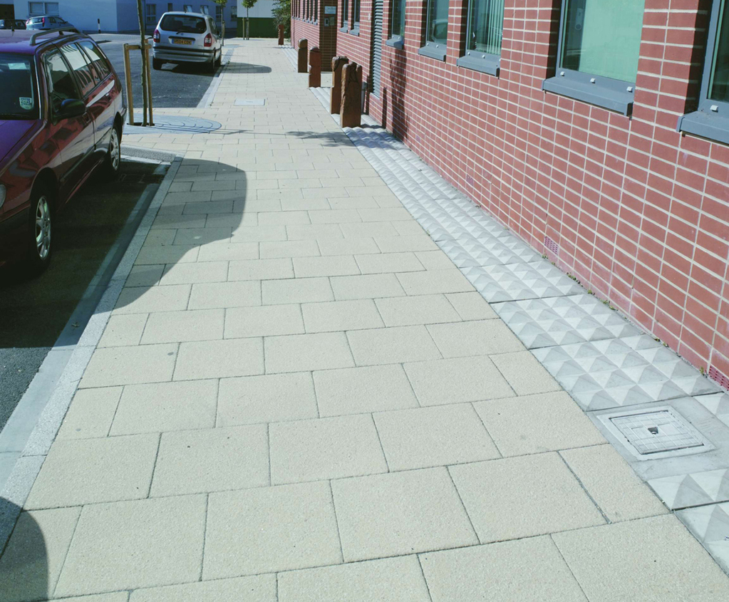 Lambeth tactile concrete paving with pyramid pattern | Marshalls | ESI ...