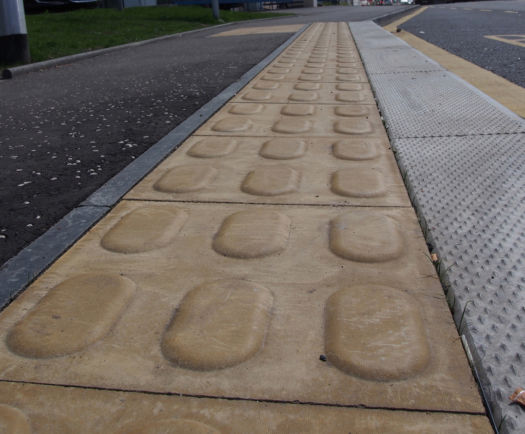 Lozenge tactile paving for transport platform edges | Marshalls | ESI ...