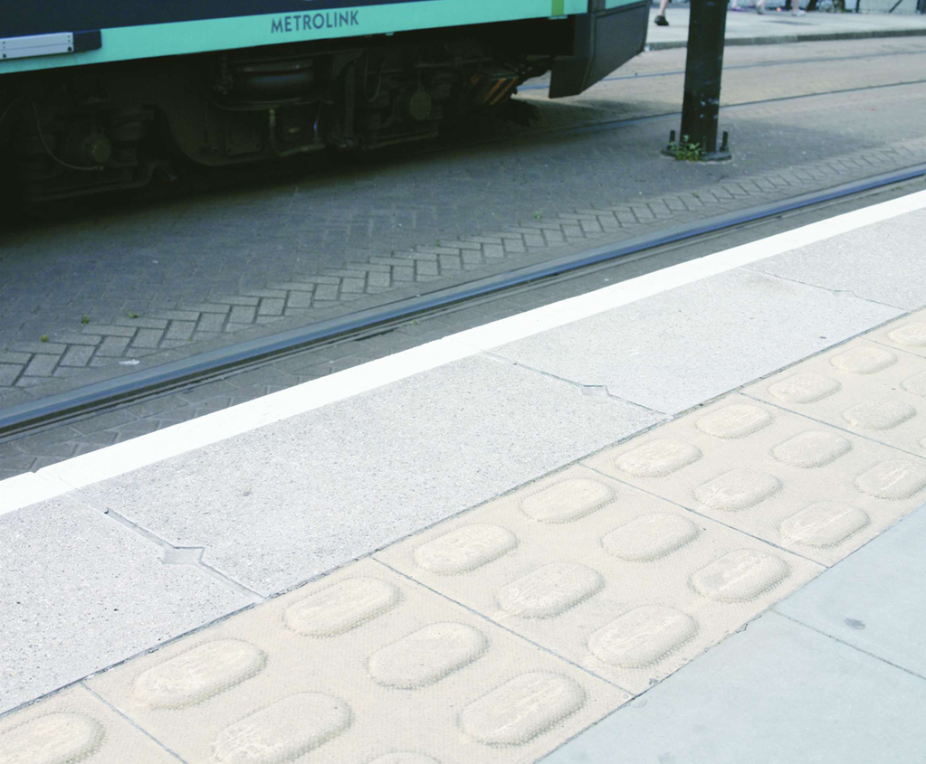 Lozenge tactile paving for transport platform edges | Marshalls | ESI ...