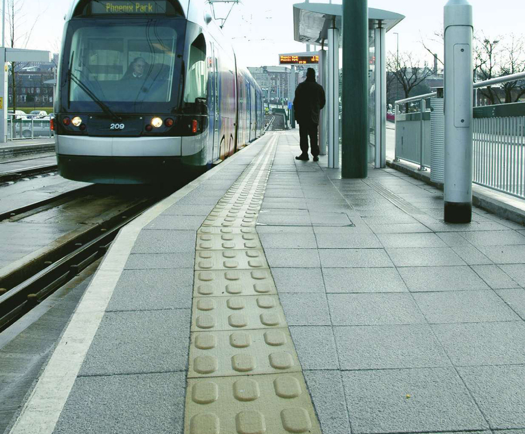 Lozenge tactile paving for transport platform edges | Marshalls | ESI ...