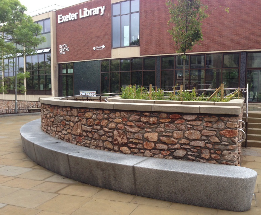 Modernist granite bench, Exeter Library | Architectural Street ...