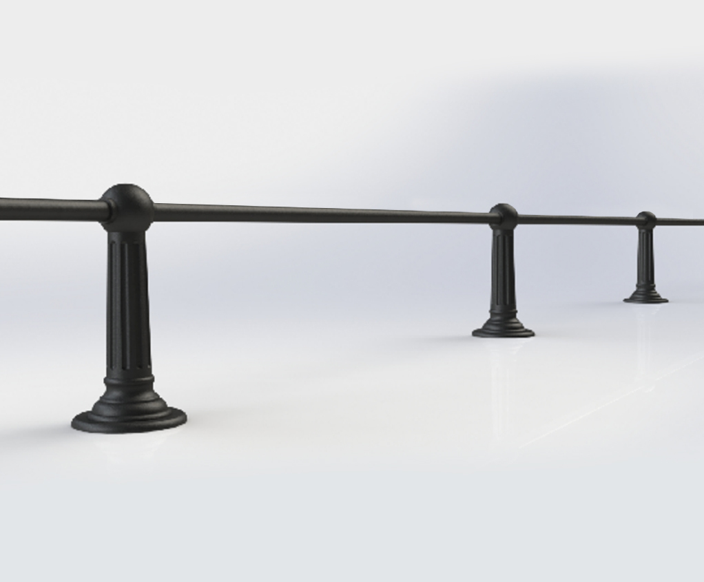 ASF Belgrave recycled cast iron knee rail post | Architectural Street ...