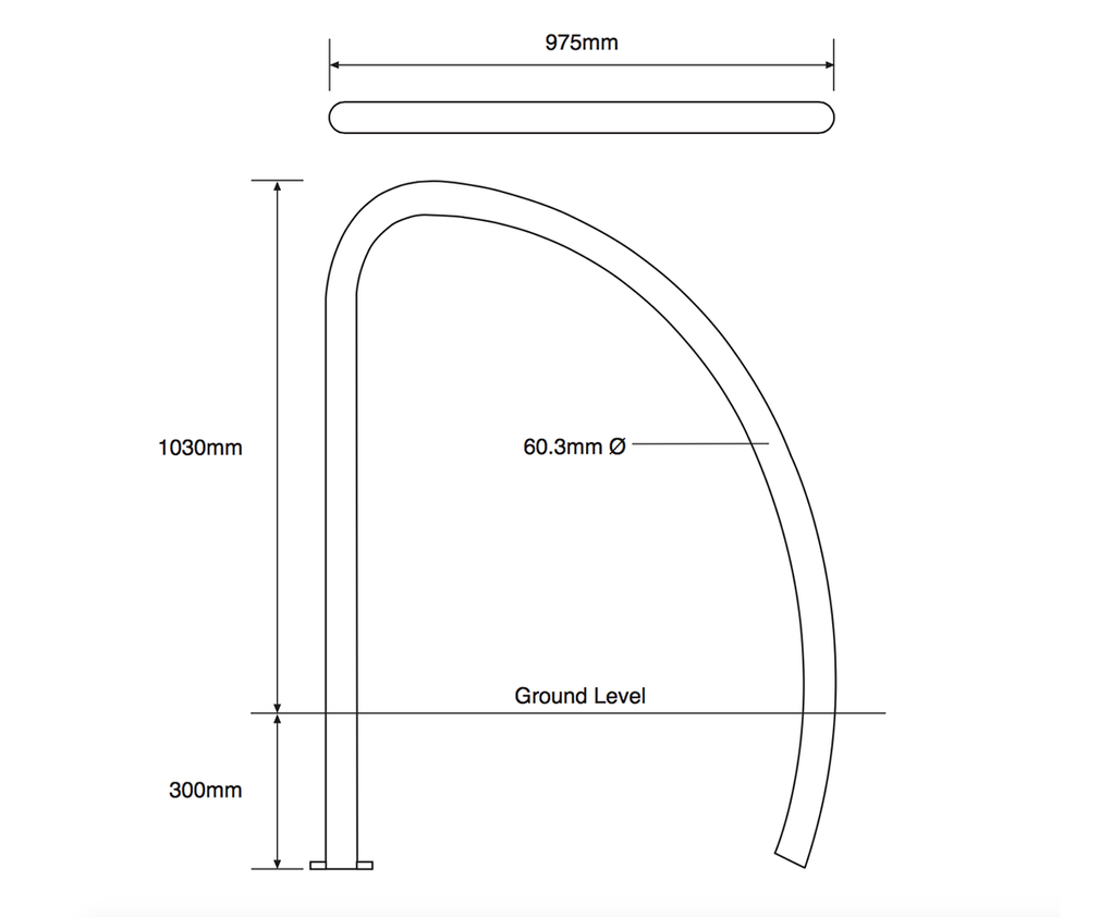 ASF 9001 steel cycle hoop | Architectural Street Furnishings | ESI ...