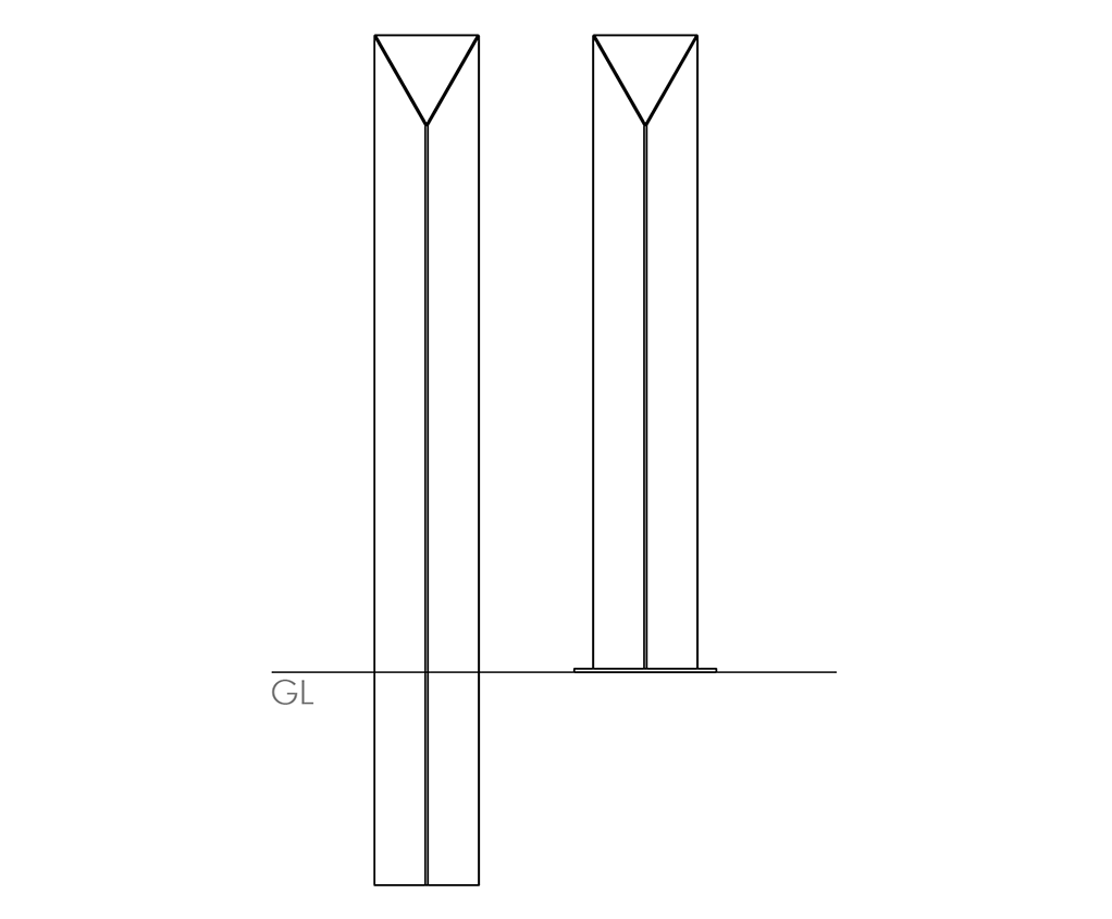 ASF 010 triangular steel bollard | Architectural Street Furnishings ...