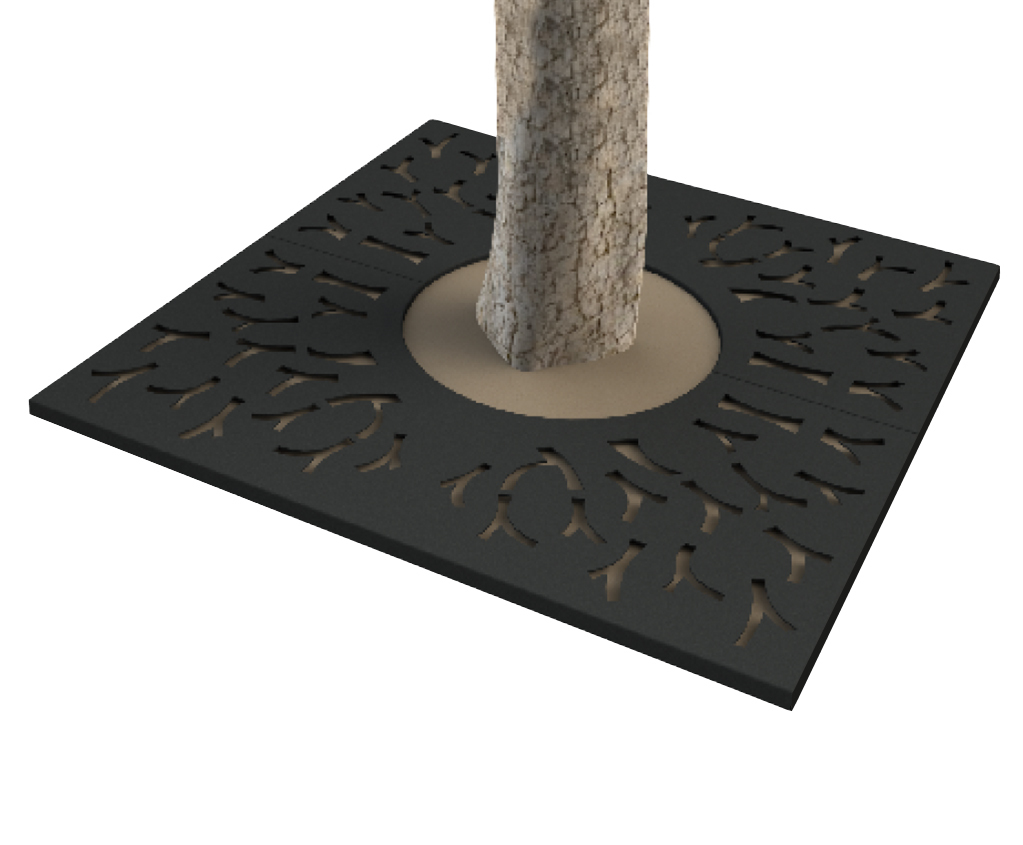 ASF Branch square mild steel tree grille | Architectural Street ...