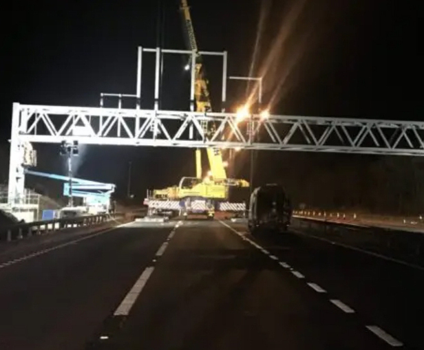 Gantries for M1 Junction 19 improvement scheme | Nusteel Structures ...