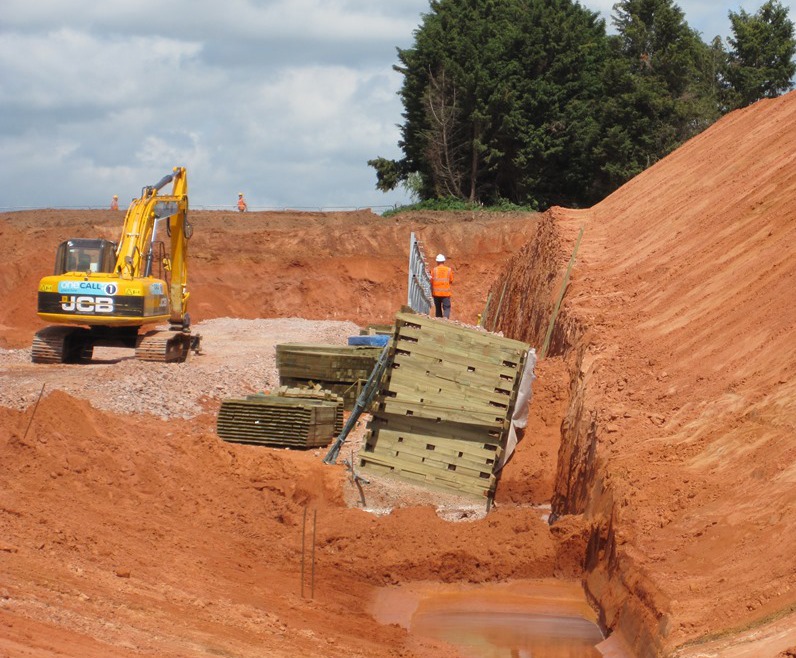 Permacrib retaining wall, Sainsbury's | Phi Group | ESI External Works