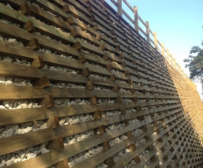 Permacrib timber crib retaining wall for Barratt Homes | Phi Group ...