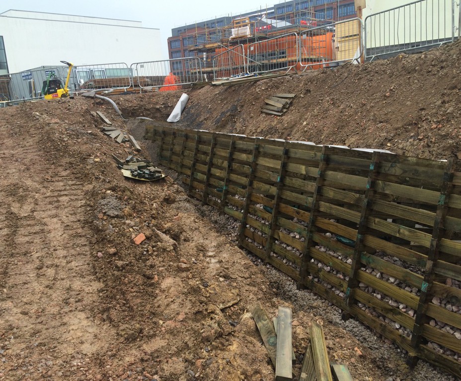 Permacrib timber retaining wall for new primary school | Phi Group ...