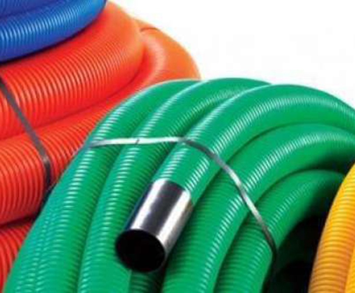 Green Ridgicoil ducting to protect cable TV services | Polypipe Civils ...