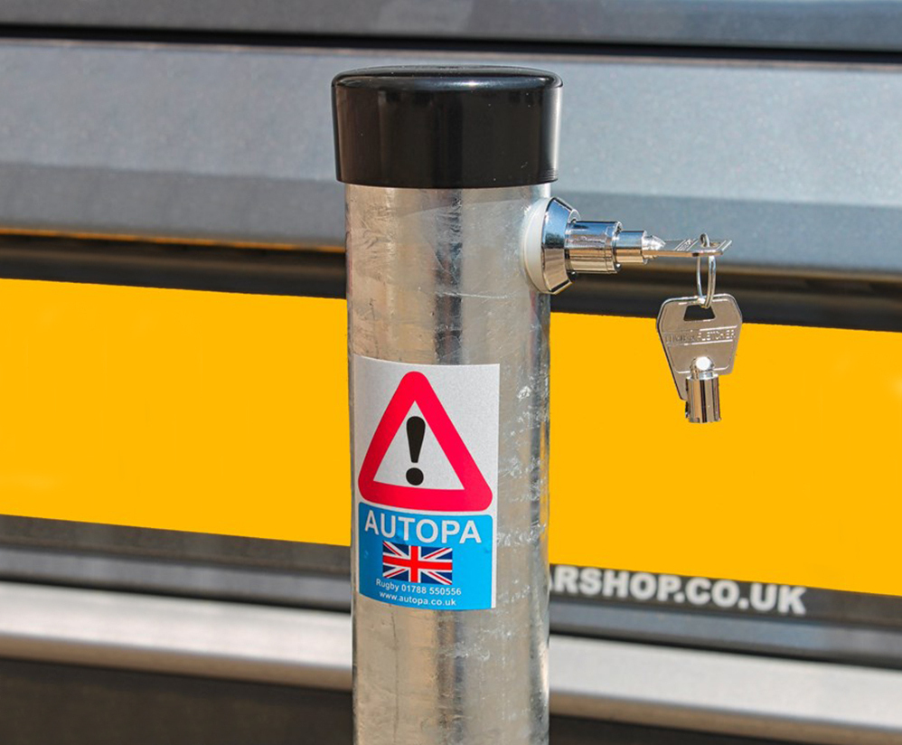 AUTOPA hinged lockable parking posts | AUTOPA | ESI External Works