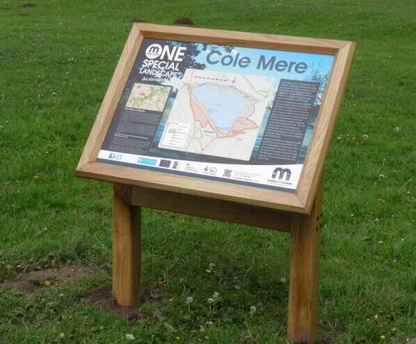 Oak lectern-frame interpretation signs | Shelley Signs | ESI External Works