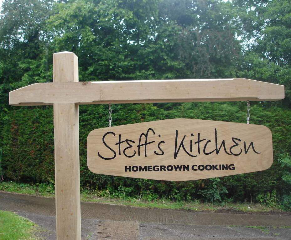 Routed oak entrance signs | Shelley Signs | ESI External Works