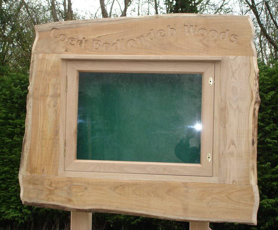 Solid oak outdoor timber display cases | Shelley Signs | ESI External Works