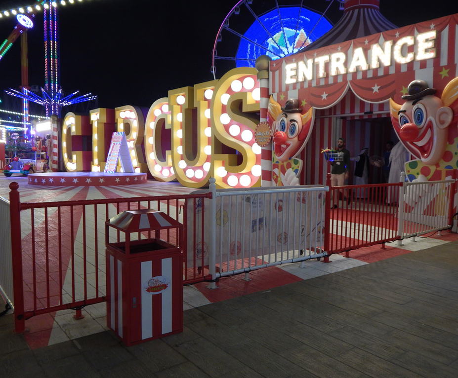 Carnival-themed bins and solar benches for Dubai funfair ...