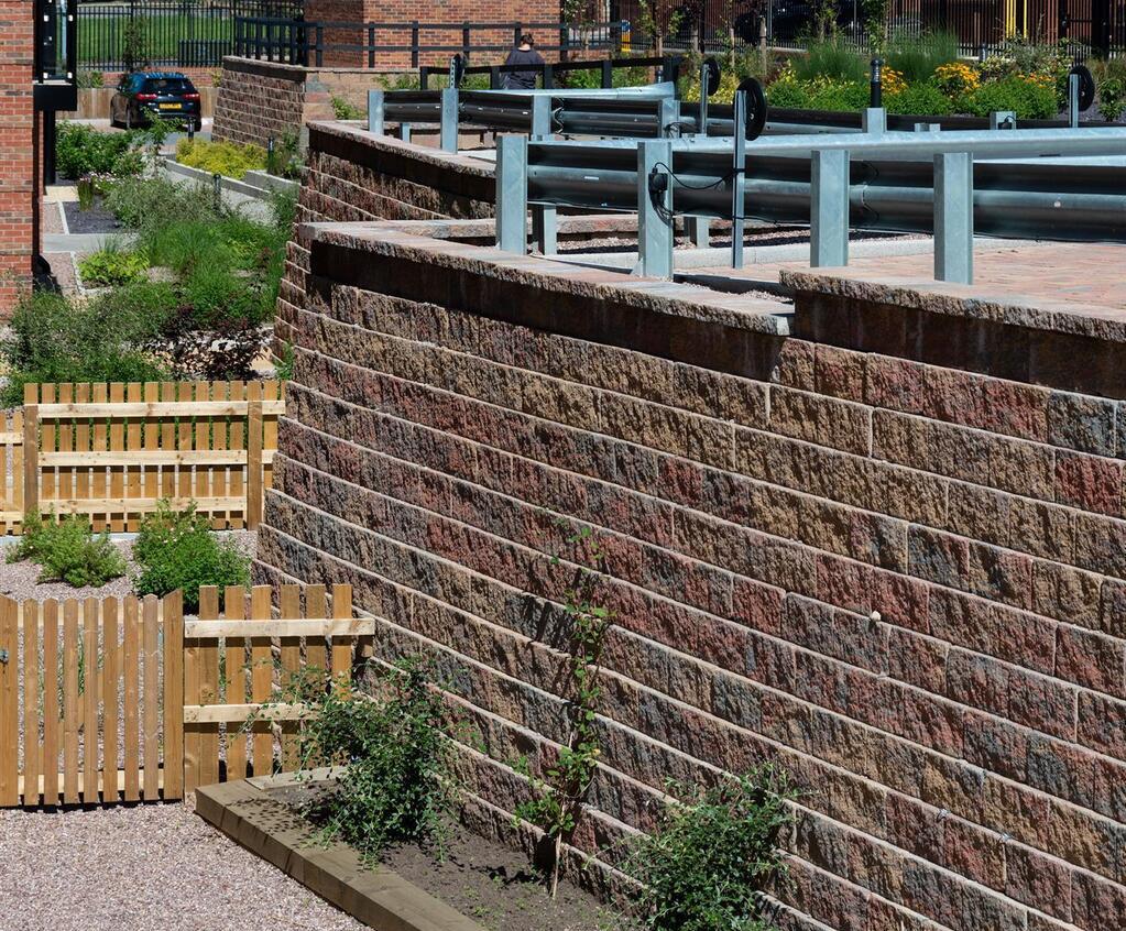 Retaining Wall Provided for Sloping Upmarket Development | Tobermore ...