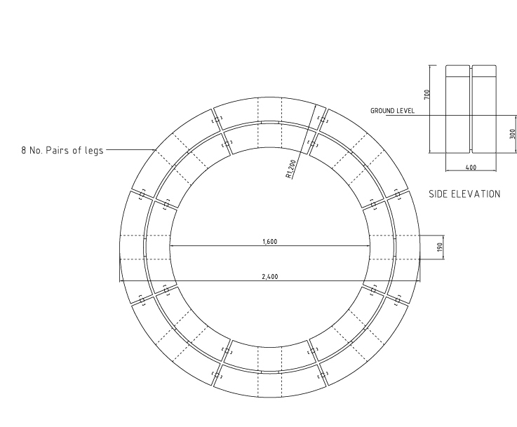 Circular hardwood tree seat | Woodscape | ESI External Works