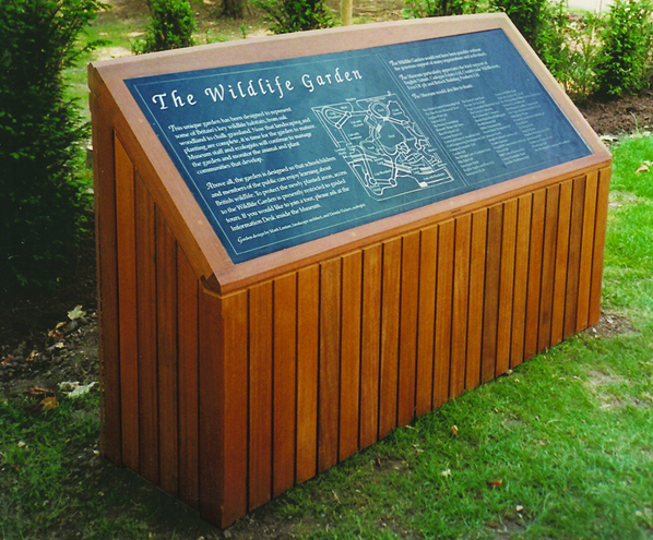 Hardwood timber information signs | Woodscape | ESI External Works