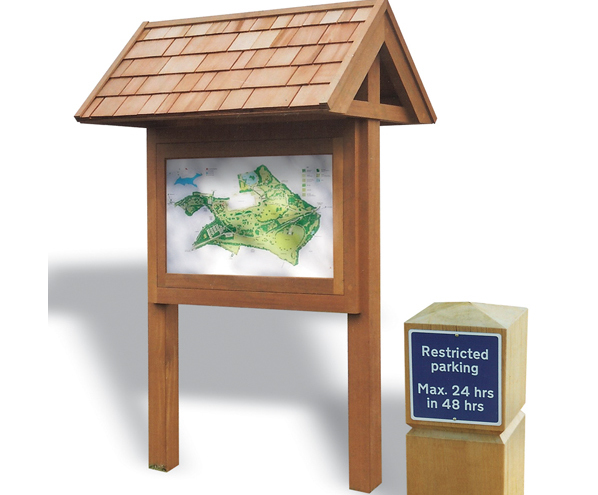 Hardwood timber information signs | Woodscape | ESI External Works
