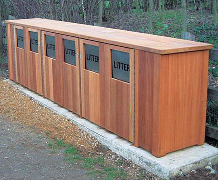 Hardwood bin shelters | Woodscape | ESI External Works