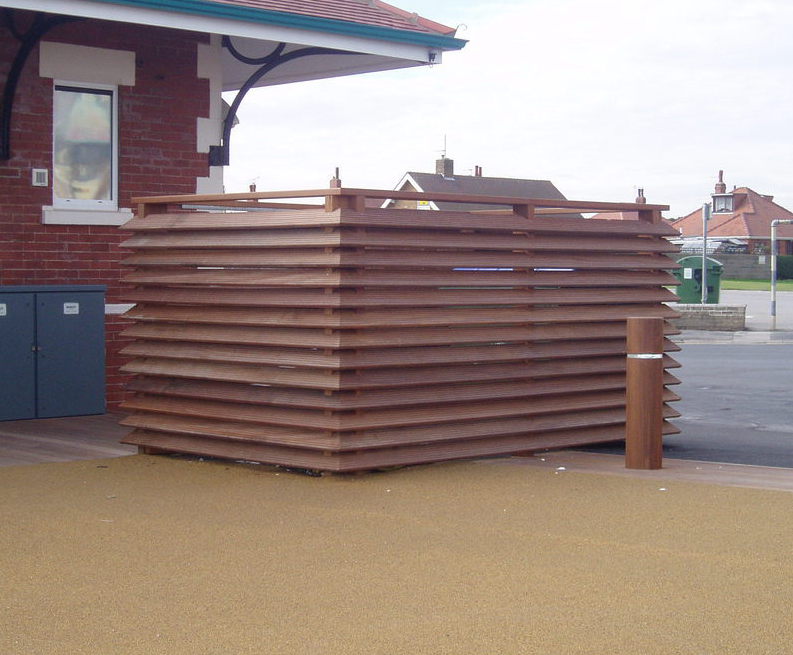 Hardwood bin shelters | Woodscape | ESI External Works