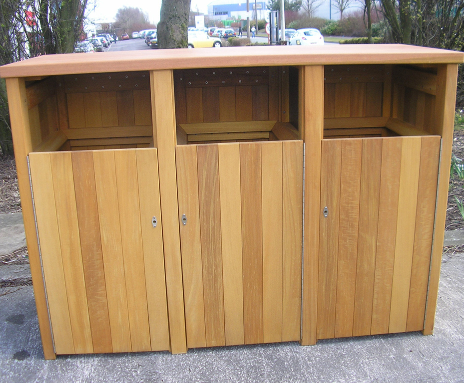 Hardwood bin shelters | Woodscape | ESI External Works