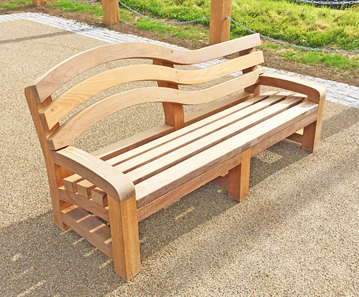 Tooting FSC-certified hardwood seat | Woodscape | ESI External Works