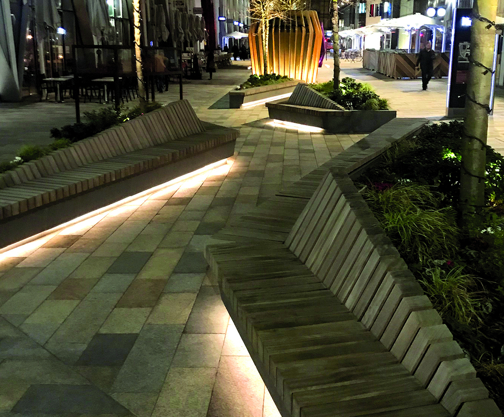 Clifton wall-mounted hardwood seat | Woodscape | ESI External Works