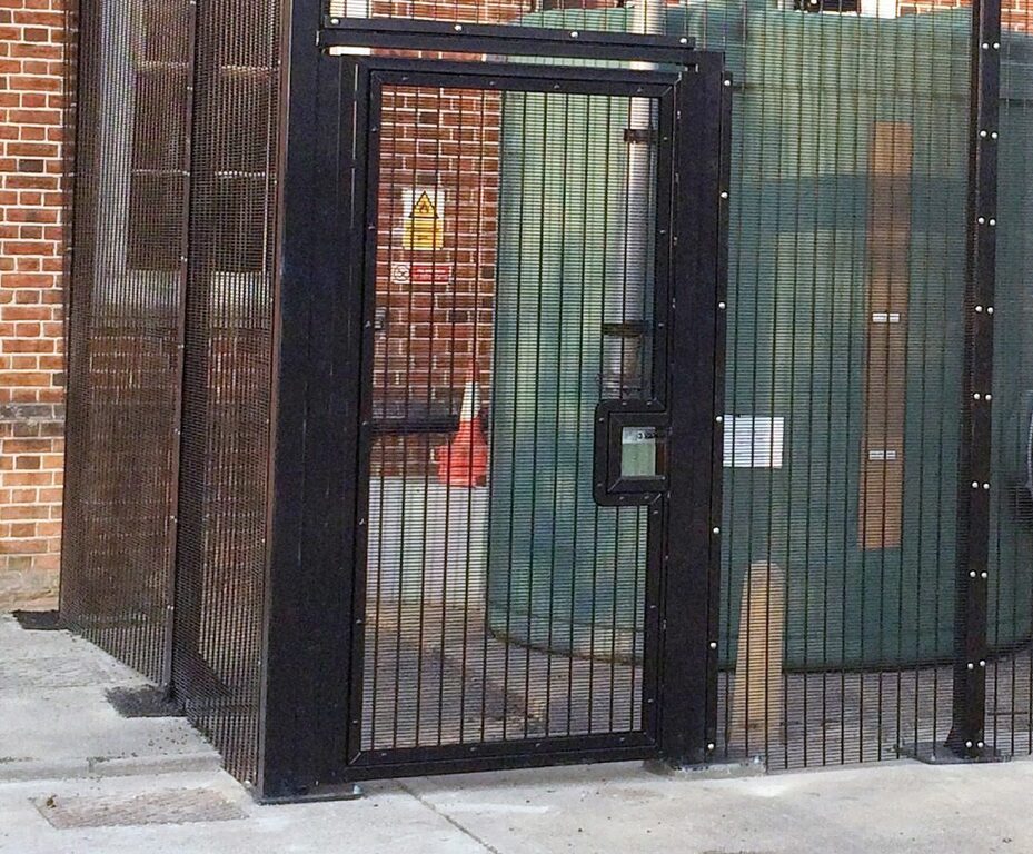 SR2-rated pedestrian gates - welded mesh infill | Zaun | ESI External Works