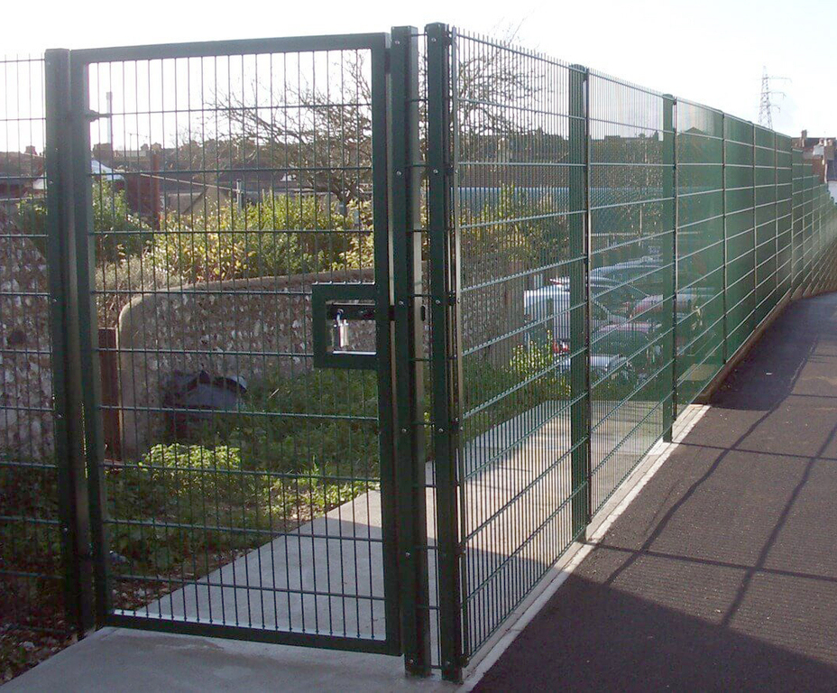 SR1-rated pedestrian gates - welded mesh infill | Zaun | ESI External Works