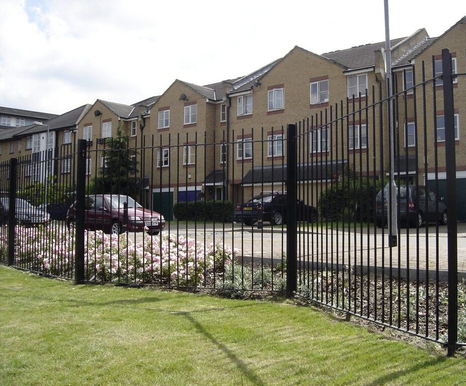 Vertical solid bar steel railings | Zaun | ESI External Works