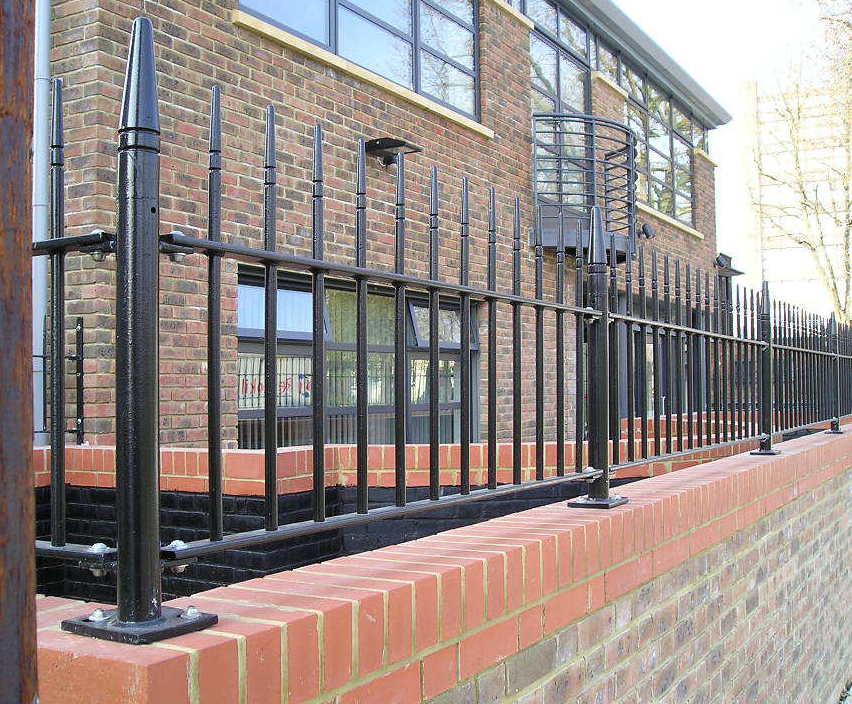 Albany vertical bar steel railing | Alpha Rail | ESI External Works