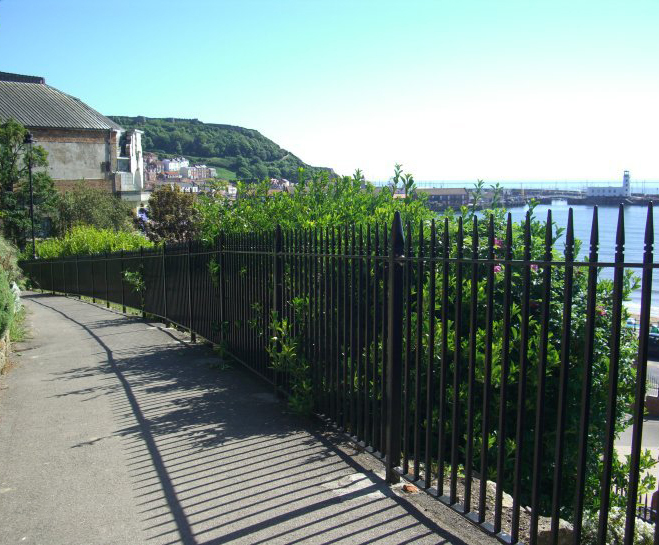 Westminster vertical bar steel railing | Alpha Rail | ESI External Works