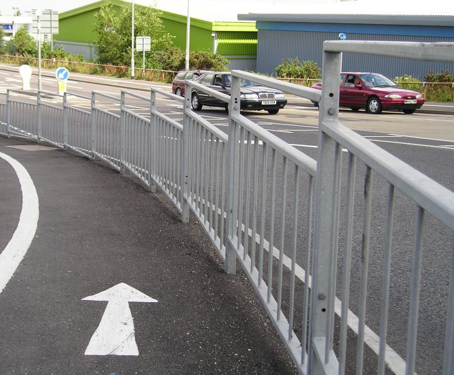 Standard galvanised steel pedestrian guardrail | Alpha Rail | ESI ...