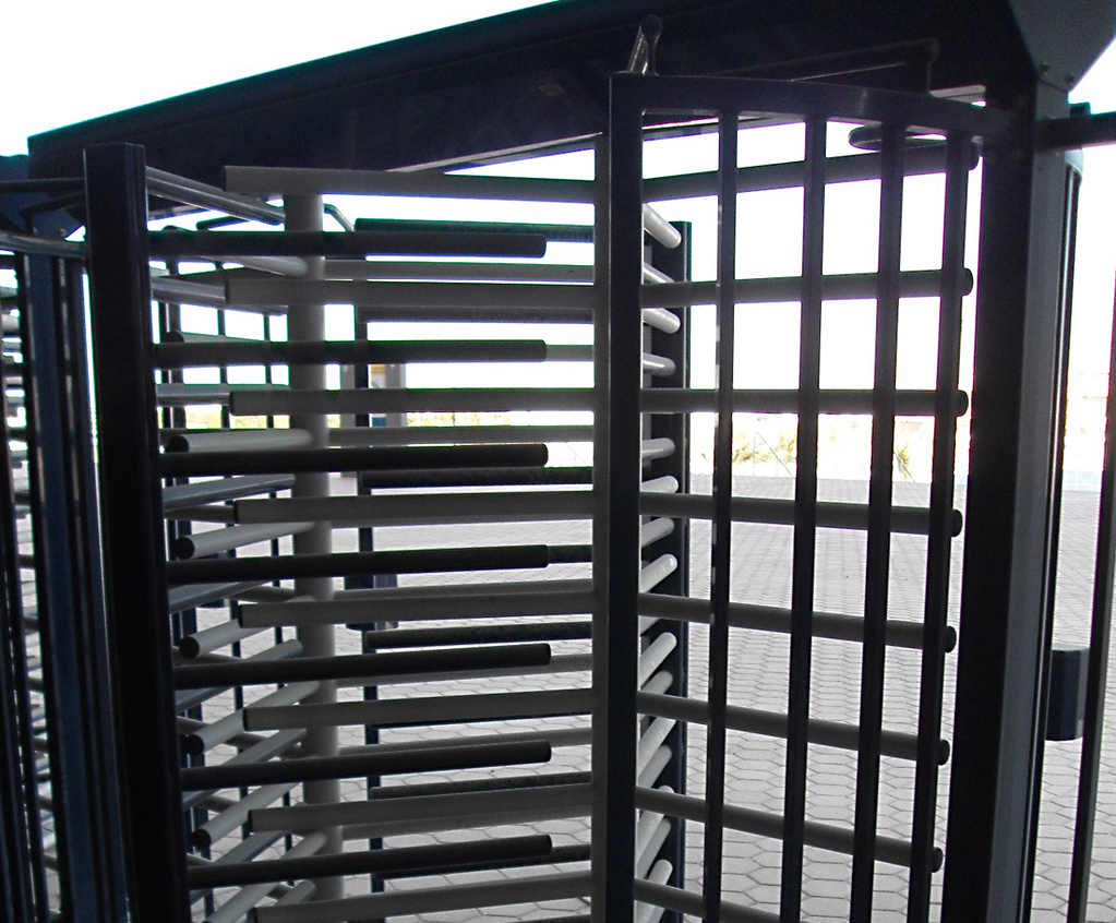 Full-height pedestrian turnstiles | Avon Barrier | ESI Building Design