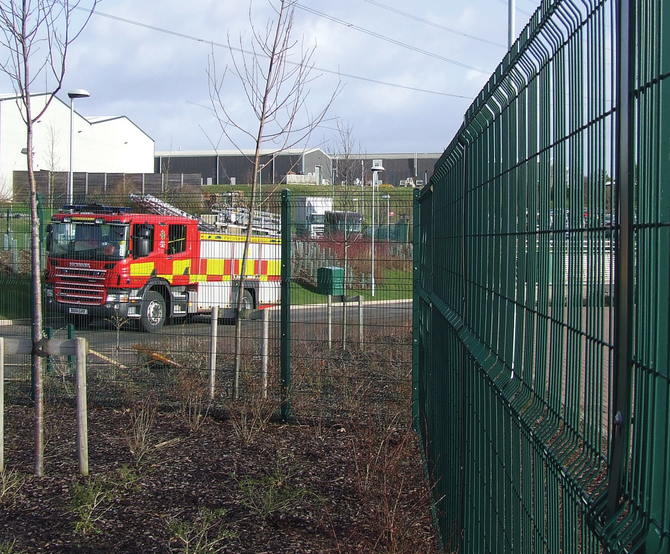ProGuard rigid mesh fencing, Staffordshire Fire & Rescue | Barkers ...