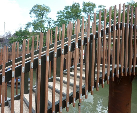 Cycle ramp and bridge over the River Lee, Bow | CTS Bridges | ESI ...