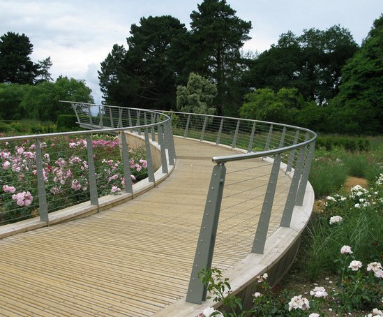 Bespoke curved ramp walkway, Savill Gardens, Surrey | CTS Bridges | ESI ...