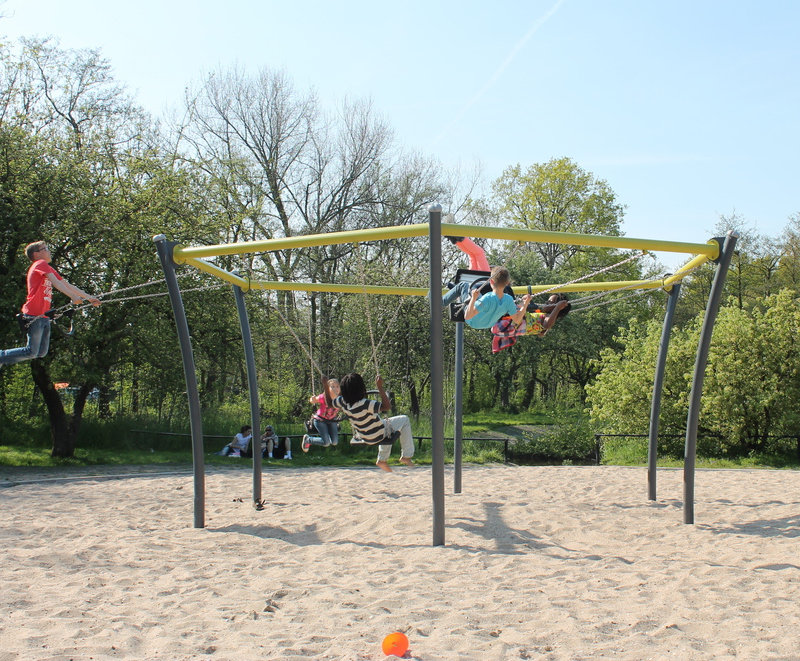 Unique hexagonal multi swing | eibe Play Ltd | ESI External Works