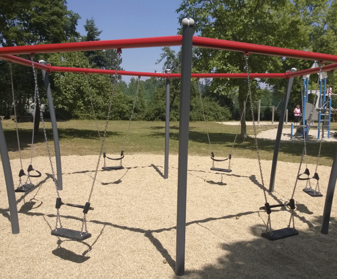 Unique hexagonal multi swing | eibe Play Ltd | ESI External Works
